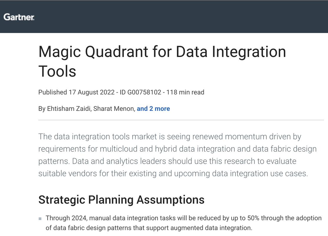2022 Gartner Magic Quadrant for Data Integration - Apexlead Catalysts