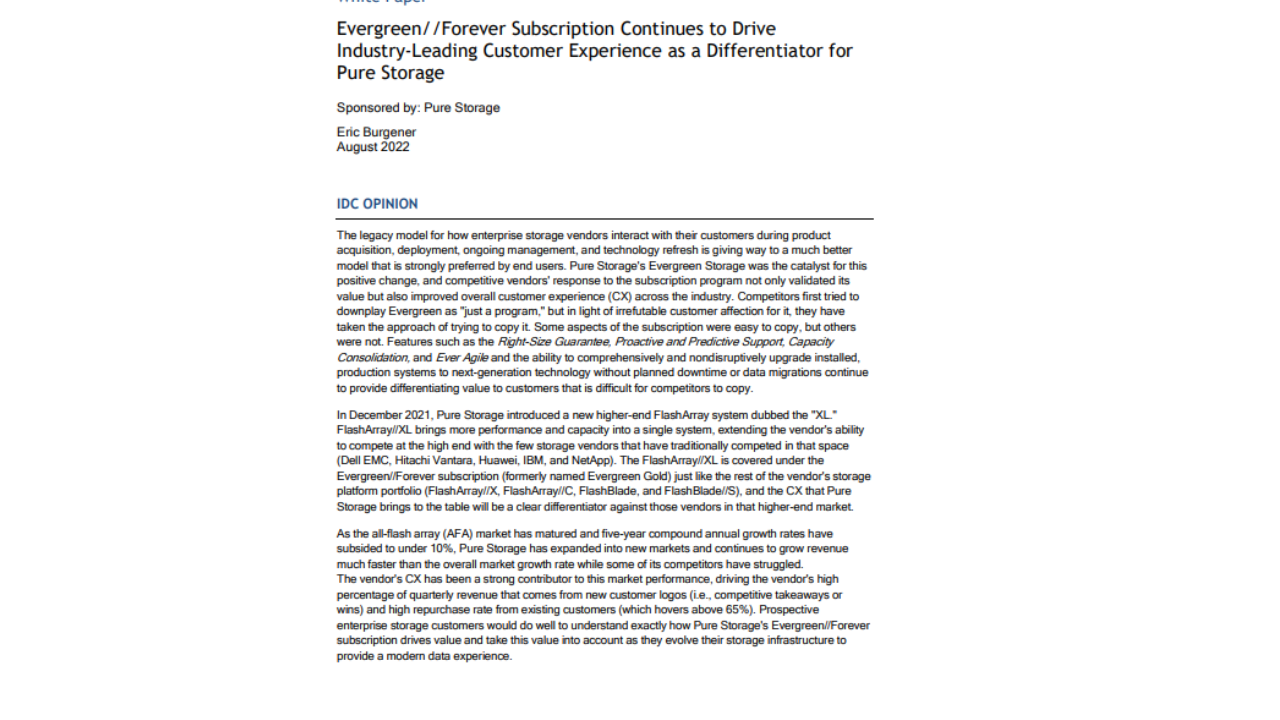 Evergreen Forever Subscription Continues to Drive Industry-Leading ...